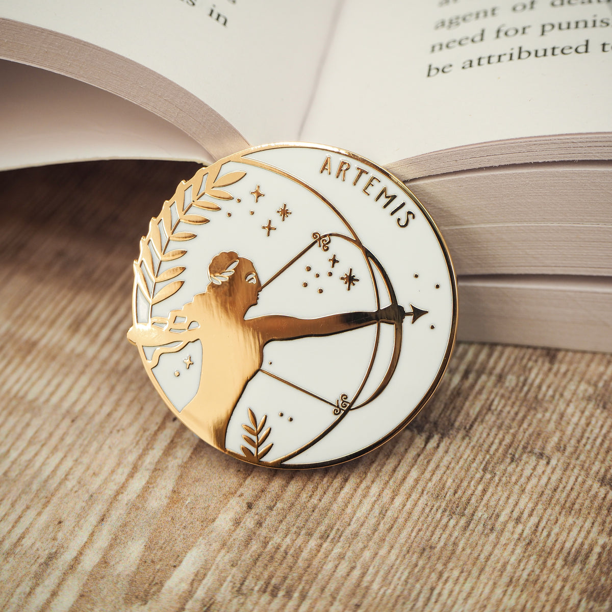 Artemis Enamel Pin - Greek Mythology Collection – Literaryemporiumwholesale